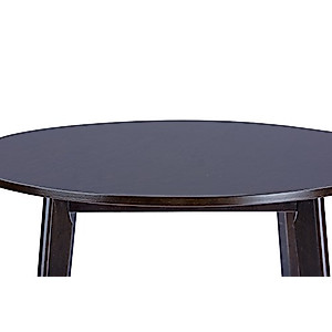 Baxton Studio Debbie Mid-Century Round Dining Table, Dark Brown