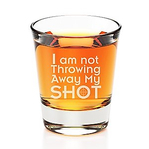 I am Not Throwing Away My Shot Engraved Fluted Shot Glass