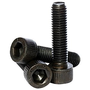 (10mm) M10 x 1.25 x 30 Fine Pitch Black 12.9 Grade High Tensile Hex Socket Cap Screws Self Colour Allen Bolts DIN 912-4 Screws