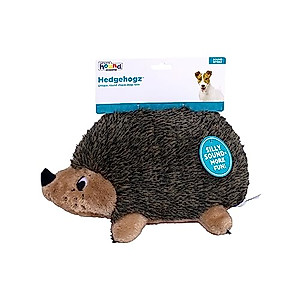 Outward Hound Hedgehogz Squeaky Dog Toy – Cuddly Soft Toy for Dogs - Durable Plush Fluffy Toy for Awesome Pets, LG, Model:32022, Brown, Medium