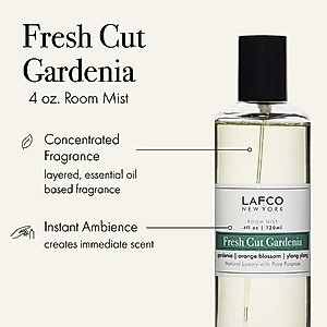 LAFCO Home Fragrance Mist, Fresh Cut Gardenia, 4 Fl oz.