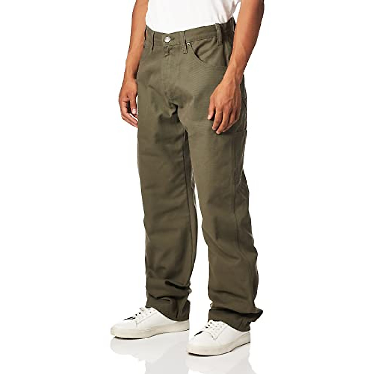 Dickies mens Relaxed Fit Sanded Duck Carpenter jeans, Moss Green, 34W x 34L US