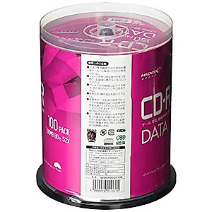 HI-DISC VVDCR80GP100 CD-R Data 700MB 80min 52x Speed 100 Sheets Compatible with Inkjet Printers