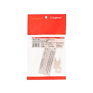 Legrand - OnQ Telephone Keystone Jack RJ25, 6P6C Insert, QuickConnect Universal Keystone Connector for Phone Connections, Rear Mount Snap-In Keystone Design, White, WP3473WH