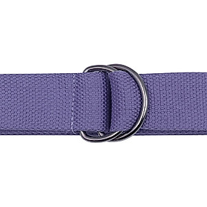 AIBEARTY Canvas Web Double D Ring Plaid Belt Silver Buckle Long Waistband for Women Men Teens