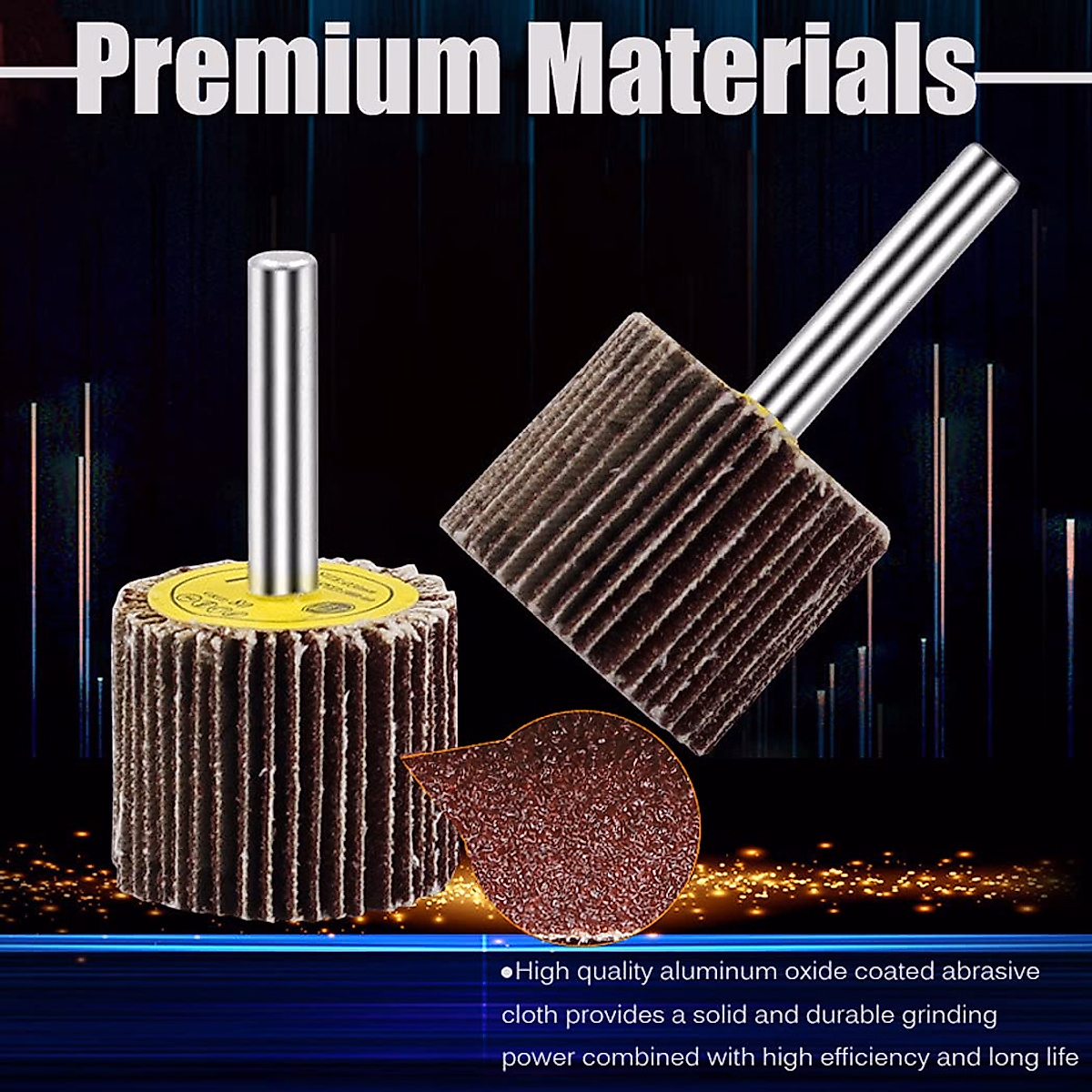 12 Pcs Abrasive Flap Wheel Sander Set, 1/4”Shank Flap Sander for Drill, Flap Wheel Sander Drill Attachment, 80 Grit Flap Wheels