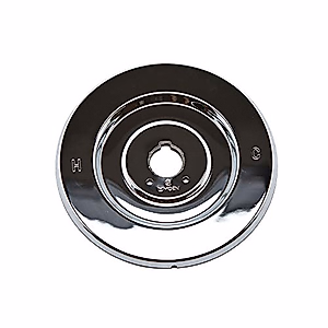 Moen Chateau Collection Replacement Escutcheon for One-Handle Tub and Shower Faucets with PosiTemp One Tub and Shower Replacement Handle Kit, White and Chrome Knob Insert