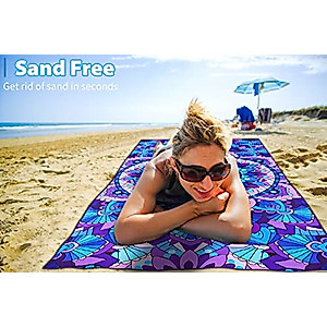 Microfiber Sand Free Beach Towel Thin Quick Dry Super Absorbent Oversized Large Lightweight Towels for Travel Sports Pool Swimming Bath Camping Yoga Girls Women Adults
