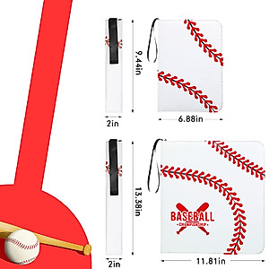 2 Pieces 1040 Pockets Card Binder Sleeves for Trading Card Collection Storage, Card Sleeves Card Holder Album Protectors Set for Sport Card, 2 Designs (Baseball)