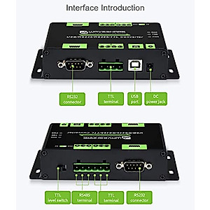 waveshare Industrial Isolated Multi-Bus Converter USB / RS232 / RS485 / TTL Communication Between Different Buses