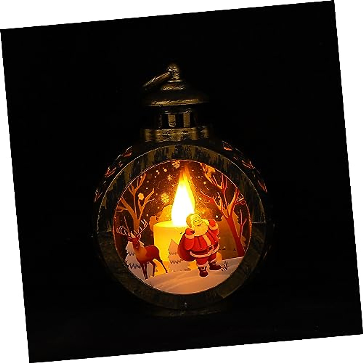 Yardwe 2Pcs Christmas Decoration Gifts Small LED Gift Christmas Snow Globe lamp Xmas Hanging Retro Glass Home Tabletop Adornment Christmas Adornment Showcase Decor Shine Lighting