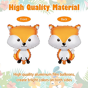 KUAOOAUK 12Pcs Forest Animal Balloons, Woodland Baby Shower Decorations, Birthday Party Decorations Animal Balloon, Safari Themed Animals Birthday Balloons, Balloon Animal Kit for Boys Girls Camper