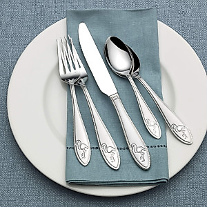 Towle Living Flamingo Flatware Set, 20-Piece, Stainless Steel