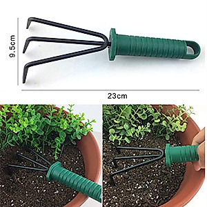 LSJTZ 10Pcs, Garden Branch Shears Set, Stainless Steel, Branch Shears, Moss Scraper, Rake, Shovel, Watering Can, Suitable for Garden, Bonsai, Fruit Tree