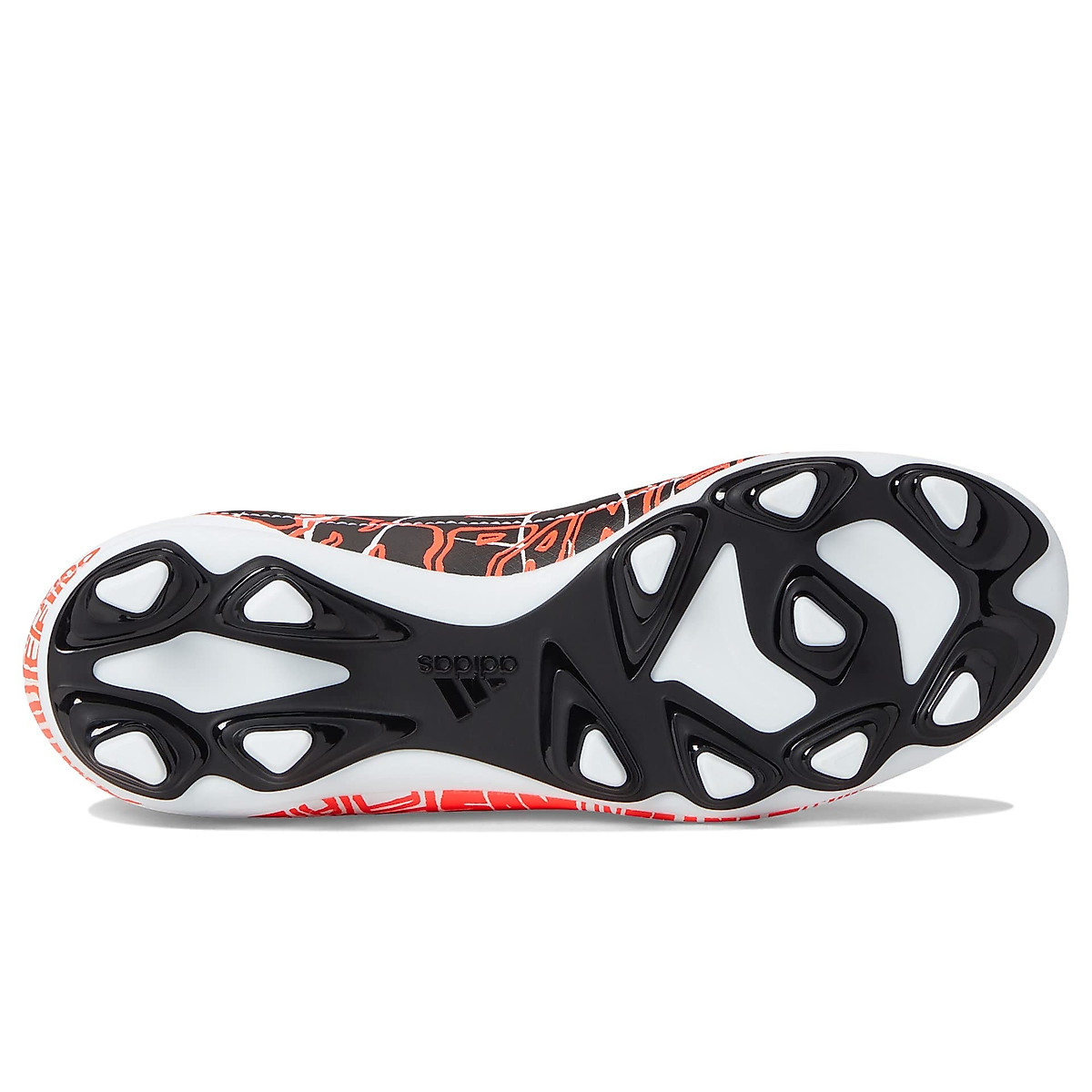 adidas X Speedportal Messi.4 Indoor Soccer Shoe, FTWR White/Core Black/Solar Red, 4.5 US Unisex Big Kid