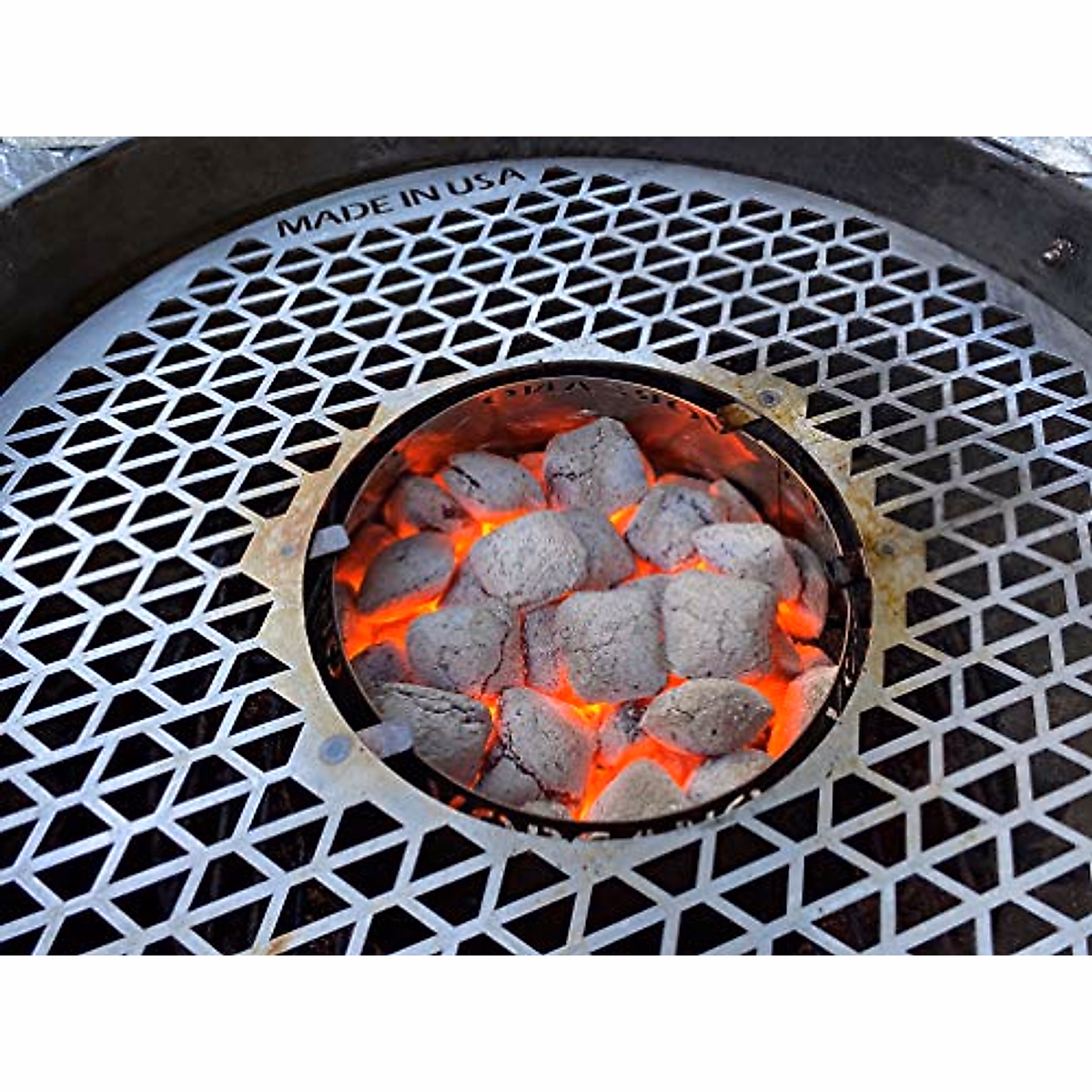 VORTEX (IN)DIRECT HEAT® Grill Grate Replacement for 22 Kettle, UDS OR KAMADO Style Charcoal BBQS with Removable Searing Grate - 22 in