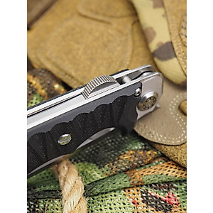 HOKC Avatar-M | 334-189404 | Pocket Knife, EDC Knife by Official Dealer - Designed by Russian Master Aleksander Biryukov - Liner Lock, G10 Handle, Innovative Opening Mechanism, Ball Bearing Pivot, Comfortable Pocket Clip, Long and Durable AUS8 Stainless S