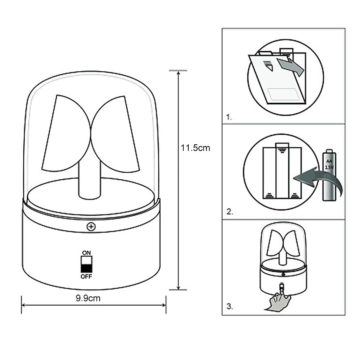 LED Strobe Light, Disco Lights, Party Rotating Lamp DJ Flashing Stage Lights, 360 Degree Police Car Siren Strobe Light, for Home Parties Birthday Bar Wedding Show Club
