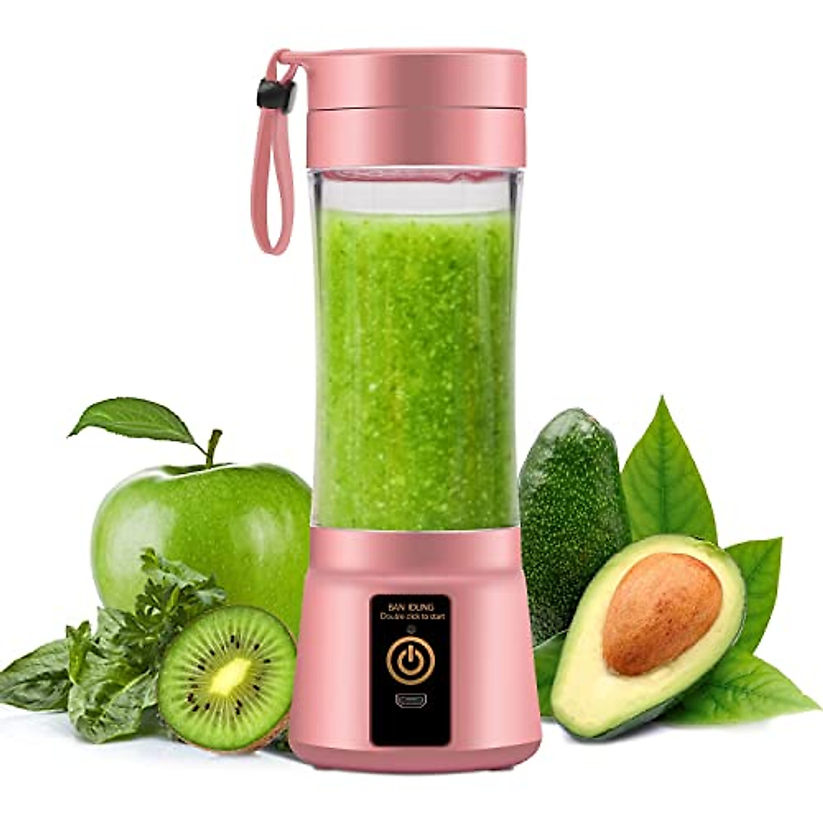 SERENITY HAIR SOLUTIONS Portable Blenders | Personal Blender for Shakes and Smoothies, Personal Size Blenders with Rechargeable USB, 380Ml Traveling Fruit Veggie Juicer Cup with 6 Blades, Great for Outdoors and Travel Batteries Not Included