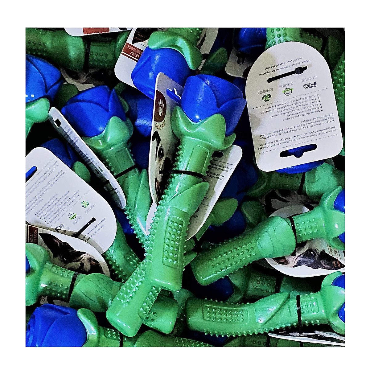 Blingbrione Dog Chew Toys for Large Breed Aggressive Chewers, Puppy Durable Rose Rubber Teething Toys for Small/Medium Dog, Tough Toys for Training and Cleaning, Interactive Dog Valentine's Day Gift