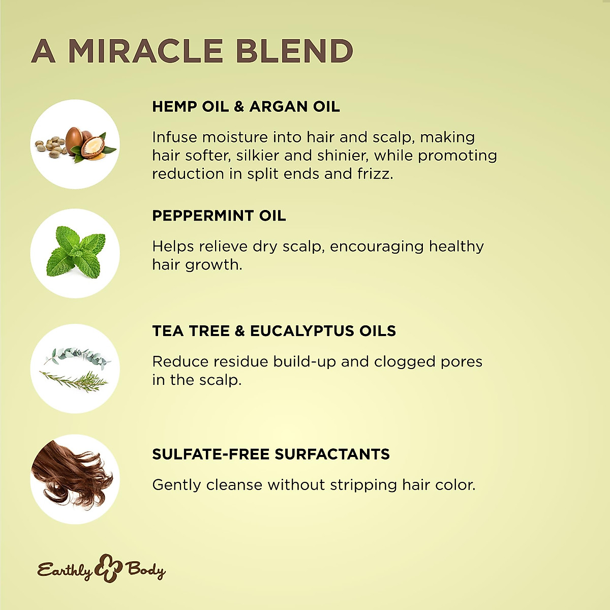 Earthly Body Miracle Oil Tea Tree Shampoo 16 Fl Oz