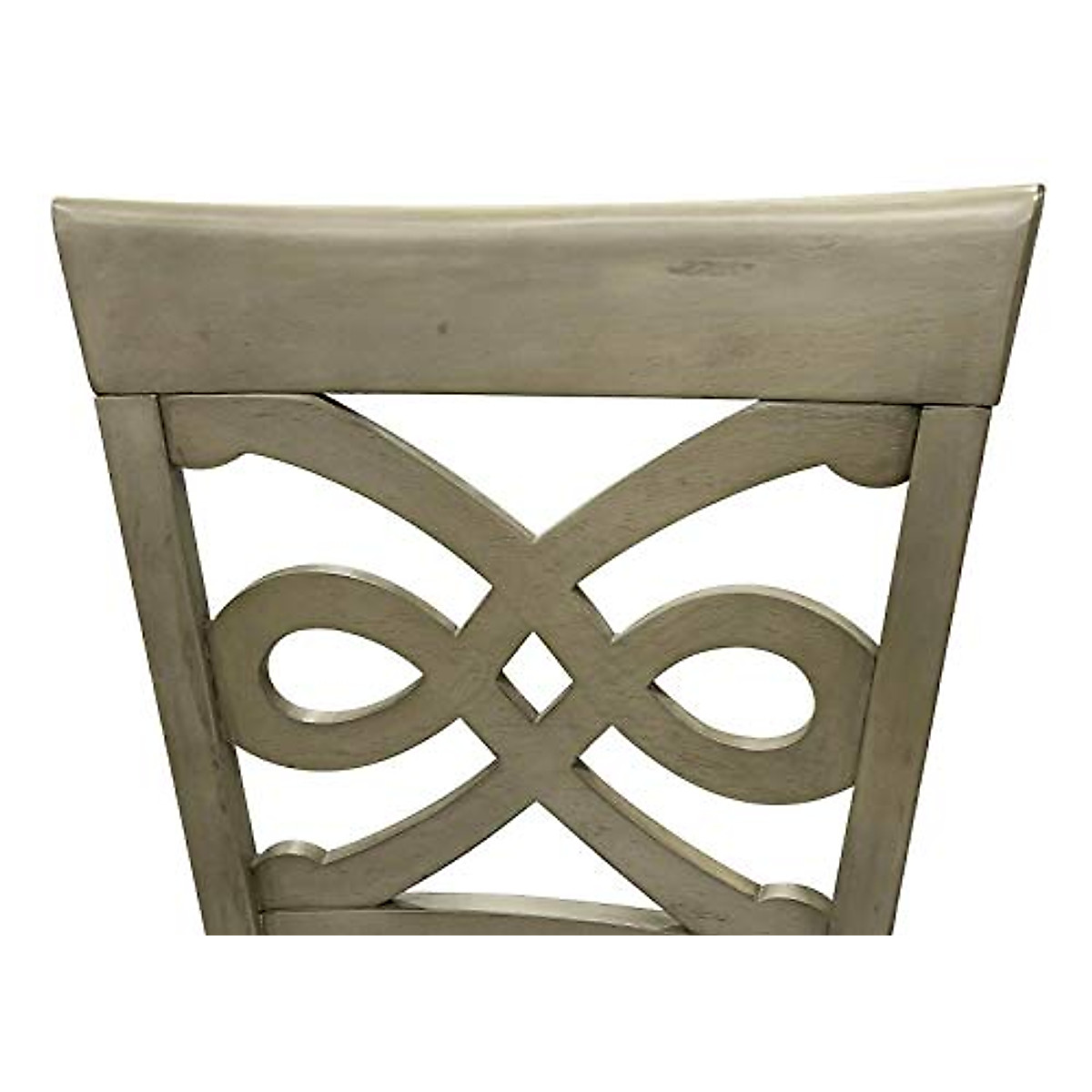 GTU Furniture Set of 2 Wood Dining Chair, Armless Chair Accent Solid Wood Modern Style in Grey