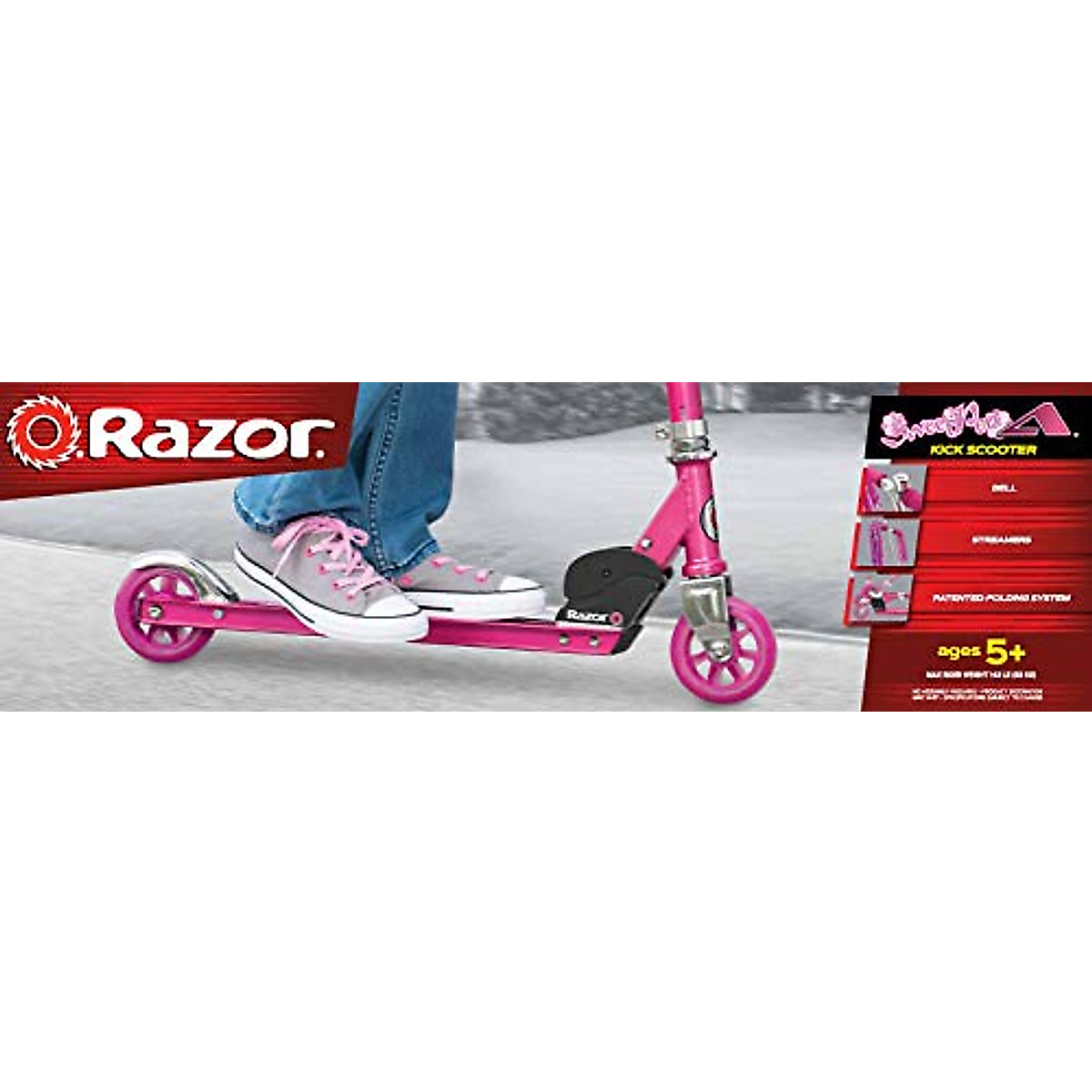 Razor A Kick Scooter for Kids - Lightweight, Foldable, Aluminum Frame, and Adjustable Handlebars