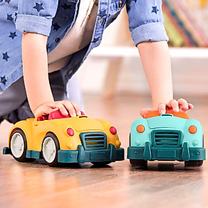 Battat- Wonder Wheels- Set Of 2 Toys Cars For Kids – Toy Roadsters With Movable Parts – Pretend Play- Recyclable Materials- Roadsters- 1 year +