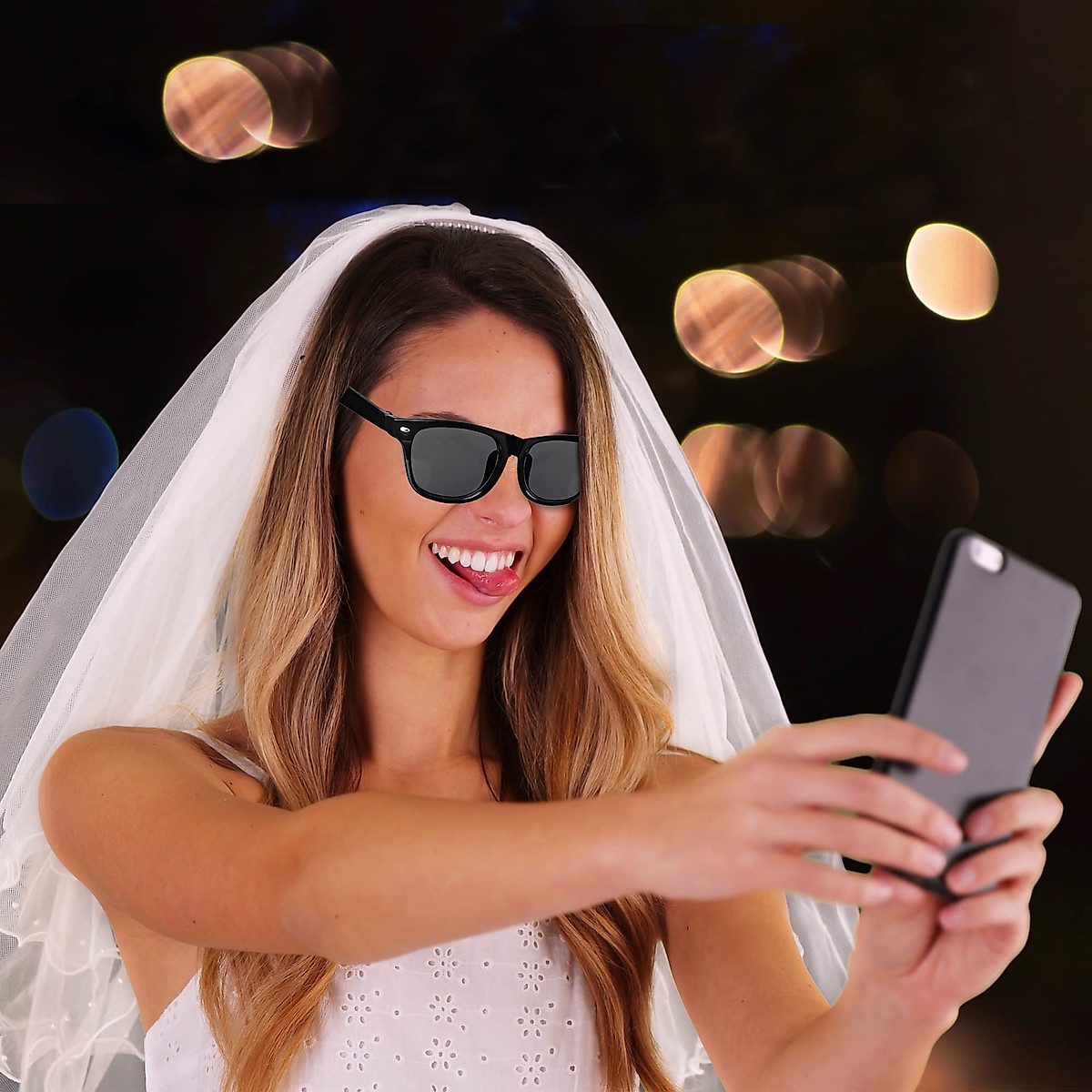 TheGag Black Sunglasses Bulk Party Favors 12 Pack Retro Black Sunglasses Exactly What You Are Looking For-Weddings-Men In Black Costume-Graduations Mardi Gras Bachelor Party Adult Kids