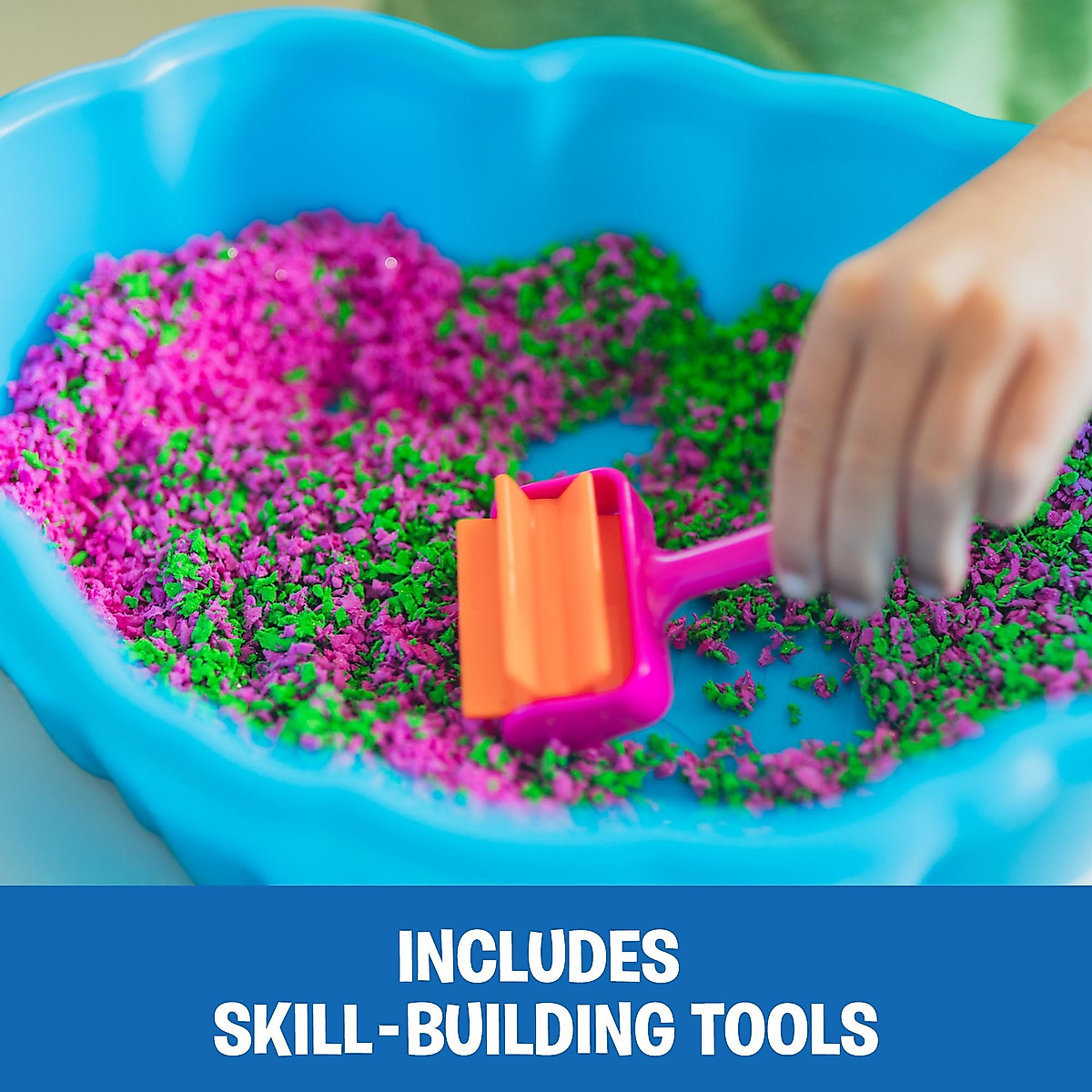 Educational Insights Playfoam Pluffle Sensory Station with 2 Colors of Playfoam Pluffle for Sensory Bins, Ages 3+