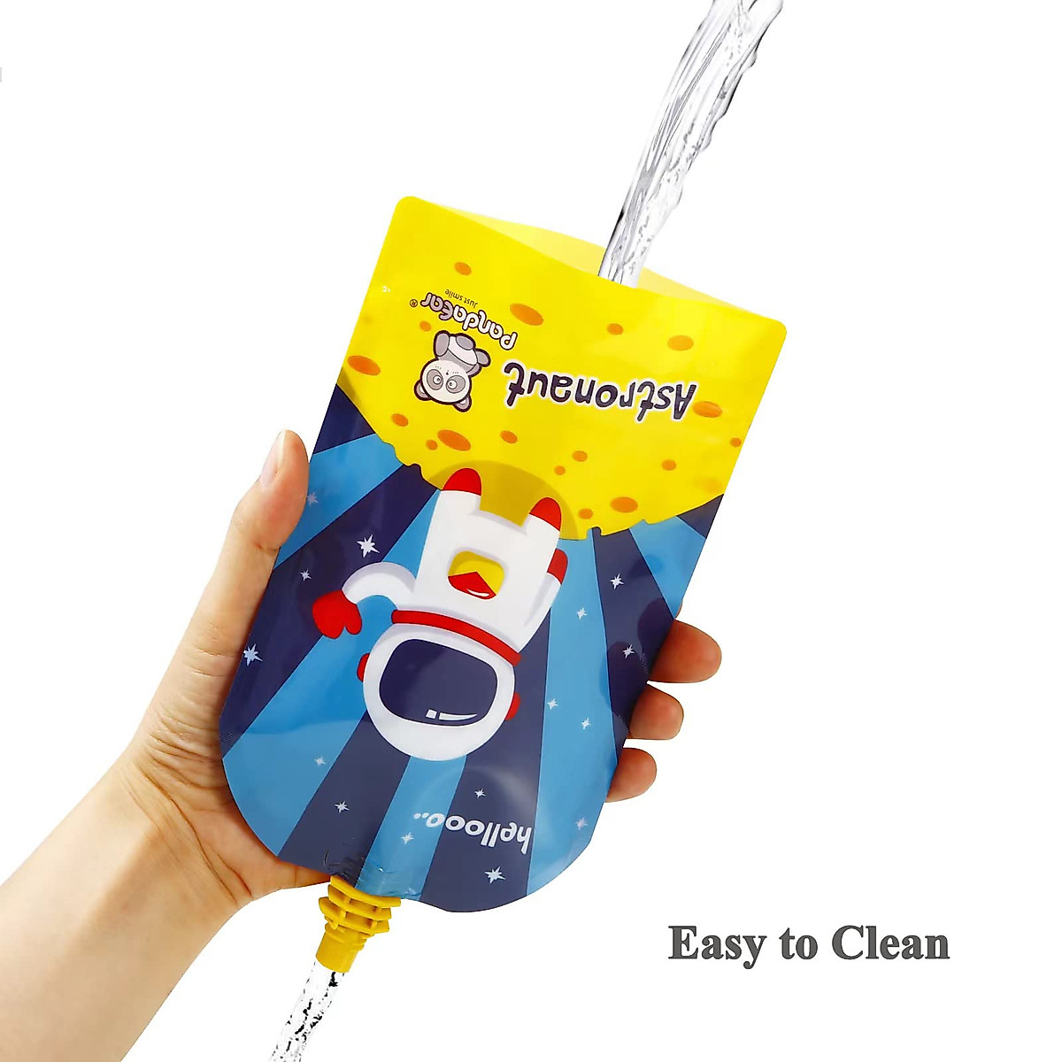 PandaEar Baby Food Pouches- 10 Pack 7 oz- Reusable Baby Food Storage for Kids Toddler