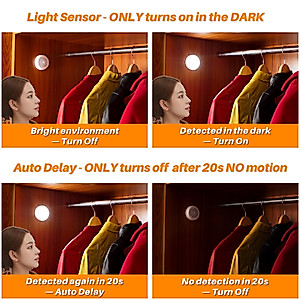 Motion Sensor Lights Indoor, STAR-SPANGLED High CRI Stick on Stair Puck Lights Battery Operated, Cordless LED Step Night Light for Under Cabinet, Hallway, Stairway, Closet, Kitchen (Cool White, 3Pack)