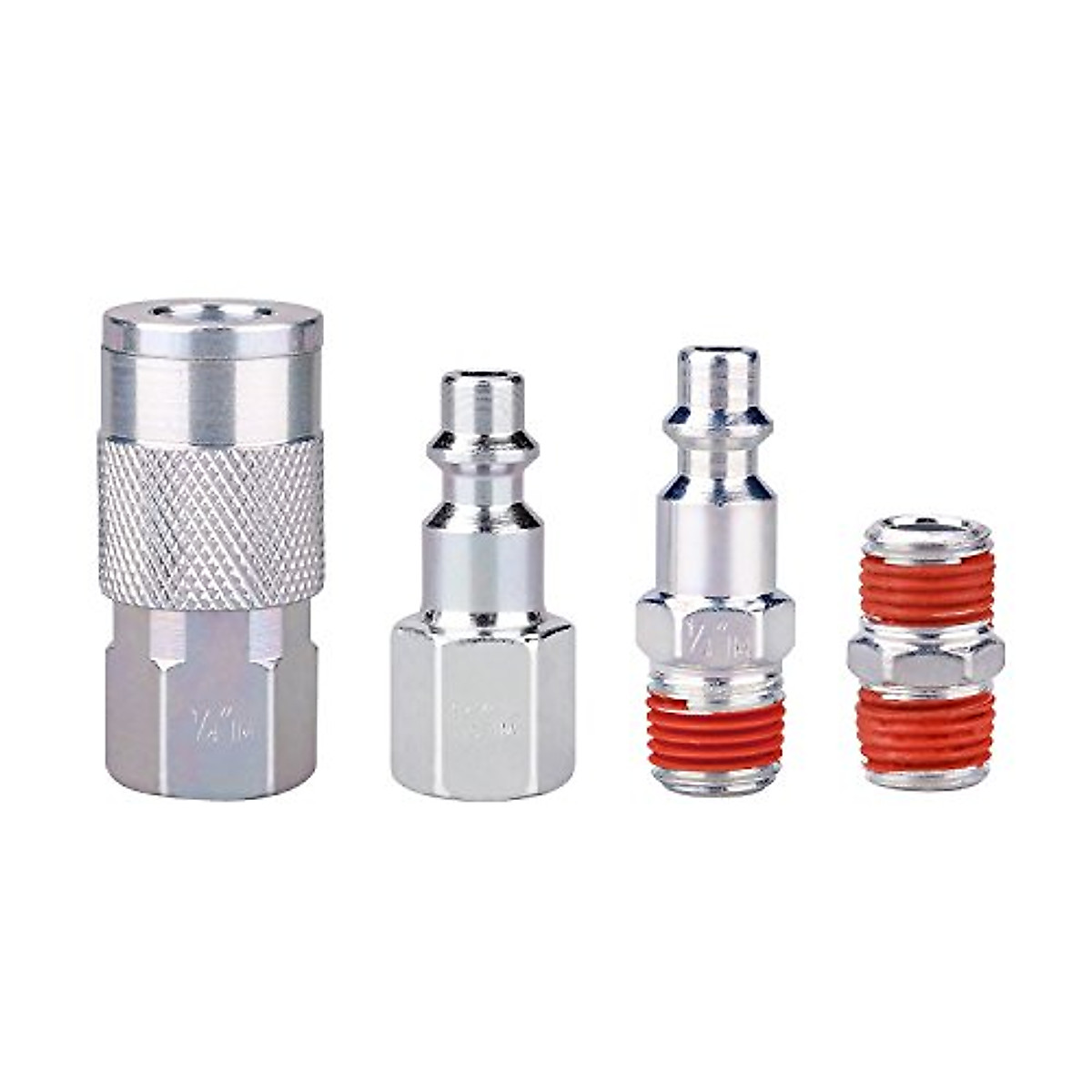 WYNNsky Air Tool and Compressor Accessory Kit, 1/4 Inch NPT 17 Piece Air Hose Fittings with Blow Gun, Tire Gauge and Storage Case