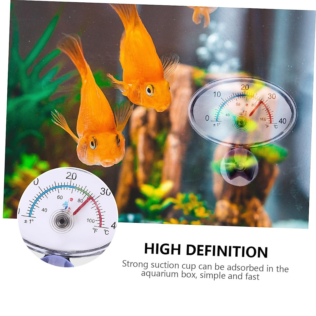 BESPORTBLE 4pcs Pointer Thermometer Aquarium Patch Thermometer Dial Thermometer Water Thermometer Fish Thermometer