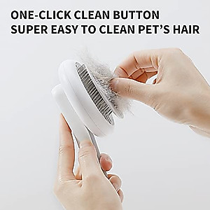 PETKIT Dog Cat Grooming Brush Comb,Self Cleaning Slicker Brushes for Dogs Cats Pet Grooming Massage