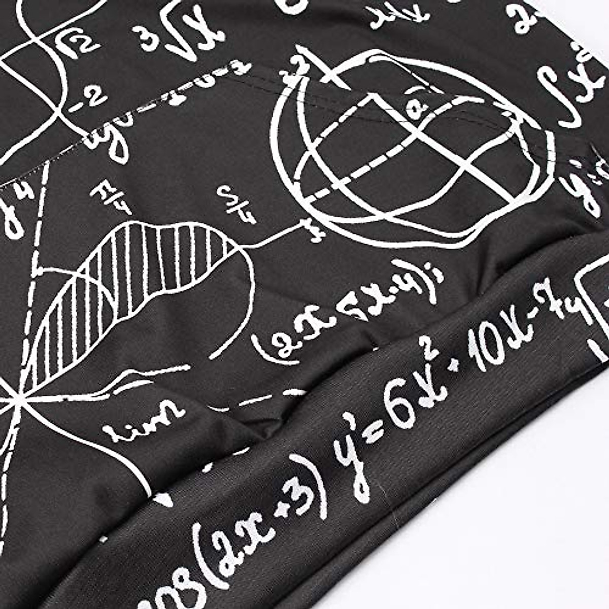 Cool Hoodies for Men, Thenlian Mens Autumn Winter 3D Math Formula Printing Long Sleeve Sweatershirt Top Blouse(Black, XL)