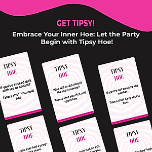 Tipsy Hoe Girl's Night Game - Ladies Night Game for Party Nights, Bachelorette Parties and Bridal Shower Game - Drinking Games - (A Girls Night Drinking Game)