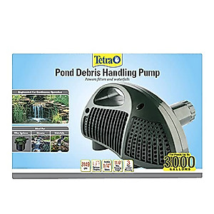 Tetra Pond Debris-Handling Pump, Energy Efficient, UL Listed, Up to 3,000 gallons,Green