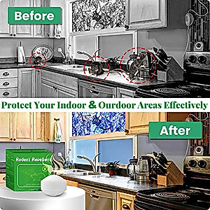 12 Pcs Natural Mouse Repellent Peppermint Oil to Repel Mice and Rats, Rodent Rat Repellent for Car Engines Kitchen Indoor Outdoor, Keep Moles & Voles Out of Your Lawn/Garden, Pet Safe