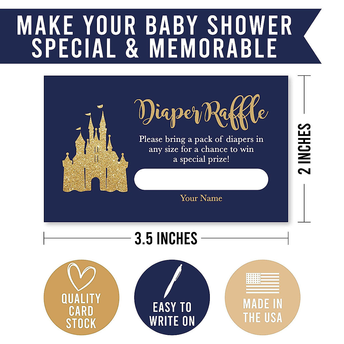 25 Baby Shower Diaper Raffle Tickets For Baby Shower Boy - Prince Baby Shower Games For Boys, Diaper Raffle Cards, Baby Raffle Tickets, Baby Shower Invitation Inserts, Baby Shower Ideas