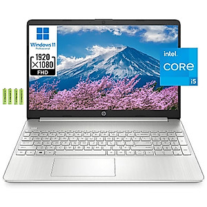 HP Windows 11 Pro 15 15.6" FHD Business Laptop Computer,11th Gen Intel Core i5-1135G7, 16GB RAM 256GB SSD, Intel Iris Xe Graphic, Numeric Pad, Long Battery Life, Wi-Fi 5, Bluetooth 4.2, USB, w/Battery