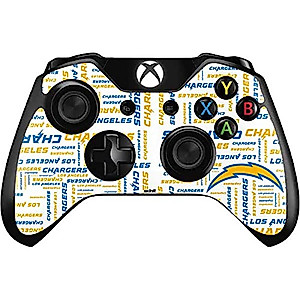 Skinit Decal Gaming Skin Compatible with Xbox One Controller - Officially Licensed NFL Los Angeles Chargers White Blast Design