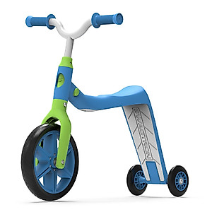 Swagtron K6 Toddler Scooter, Convertible 4-in-1 Ride-On Balance Trike & Training Bike for 3-5 Year Olds — ASTM F963 Certified (Blue)