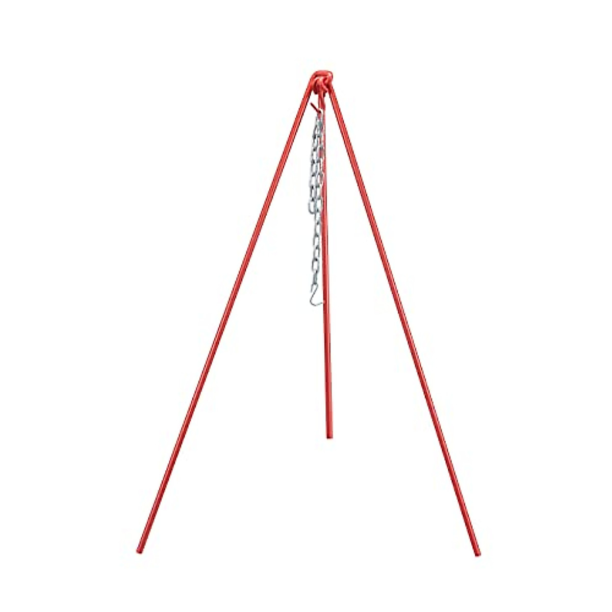 Concord Heavy Duty Camping Tripod for Outdoor Camping Campfire Cooking 48" Tall. Solid One Piece HI VIS. (Chili)