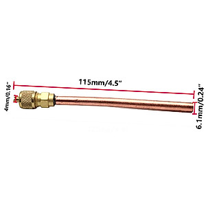 Rannb Air Conditioner Filling Access Valve Spare Part Monodirectional 6mm Tube OD - Pack of 5