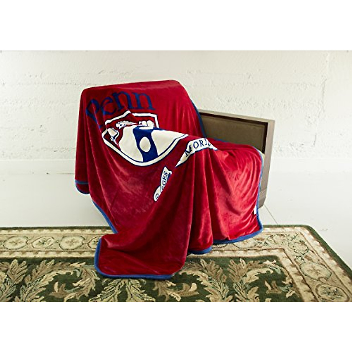 Dormitory 101 U Penn Premium Quality Plush Fleece Blanket - X Large 60"X80". Fits Queen or Twin XL Bedding. Great Gifts!