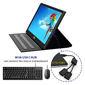 Portable Gaming Monitor for Nintendo Switch,13.3 Inch 1080p IPS Display,HDR USB C/Hdmi Video Input with Stand Case,Compatible with PS4 Xbox One and MacBook Matebook Surface Laptop Pc and More