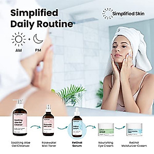 Retinol Serum for Face - Anti Aging Retinol with Hyaluronic Acid Face Serum for Acne Marks and Skin Texture Smoothing Fine Lines & Wrinkles - 2.5% Retinol Facial Serum for Day & Night - 2 Fl Oz