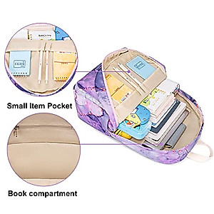 School Backpack for Girls Teens Bookbag Set Tie Dye Kids Backpack 3 In 1,School Bags with Lunch Box Pencil Case(Tie Dye Purple)