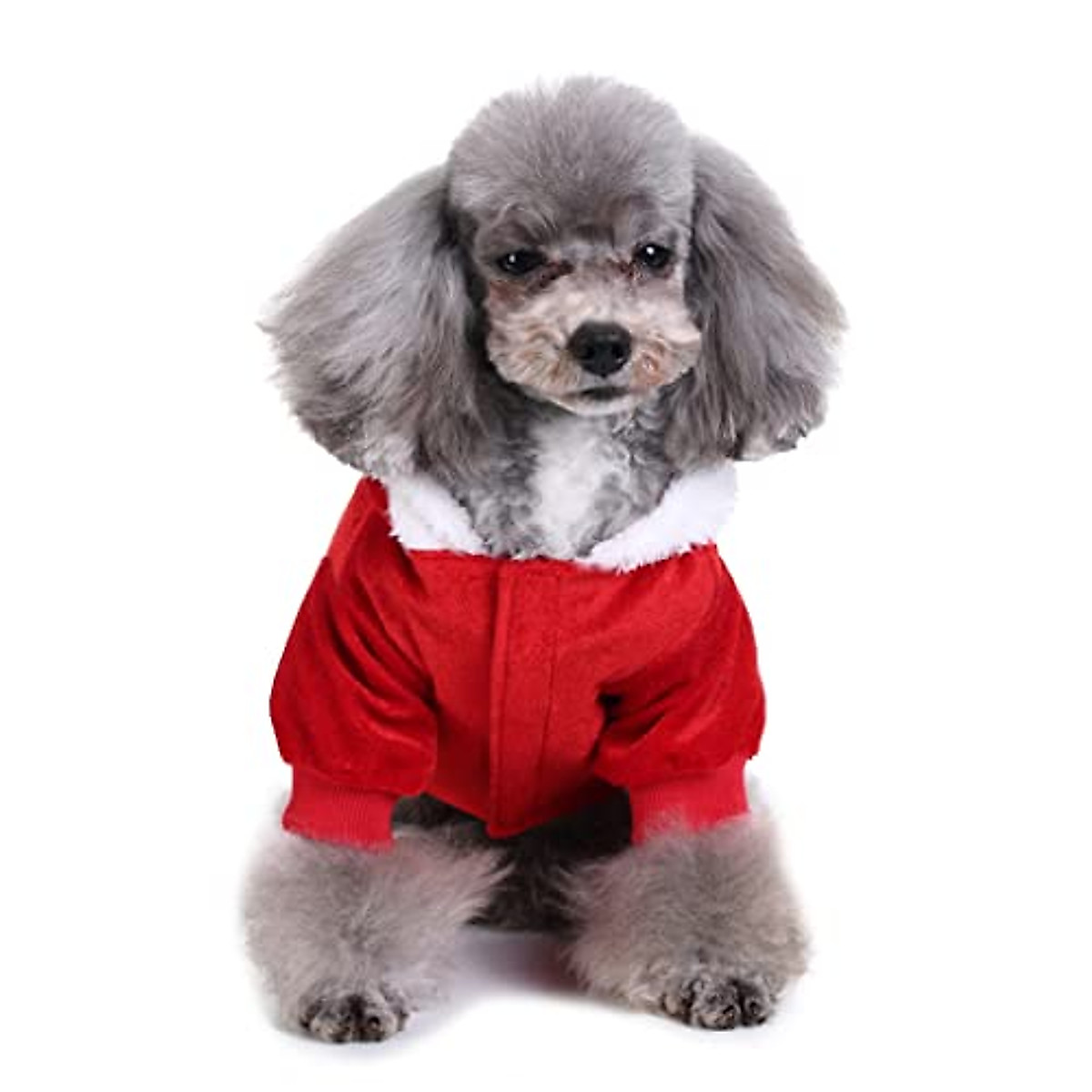 Ornaous Cute Dog Cat Christmas Hoodie, Pet Xmas Tree Cosplay Costume, Puppy Fleece Outfits Warm Clothes（M Size）
